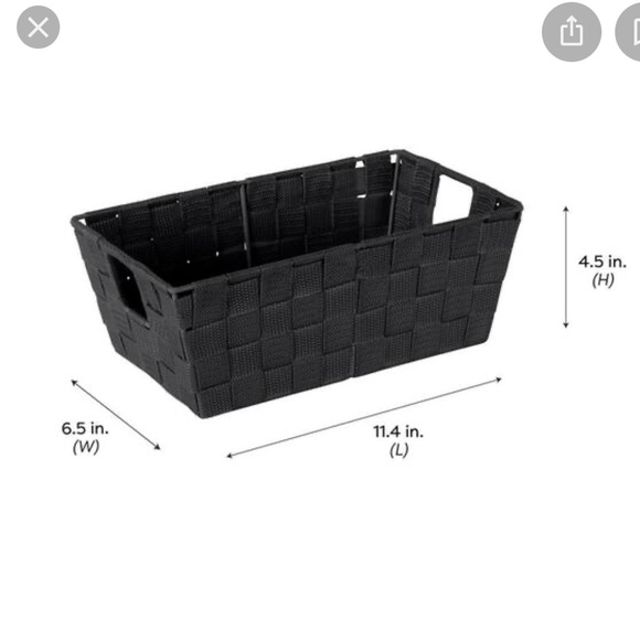 Bed Bath & Beyond | Storage & Organization | Black Cubby Basket With ...